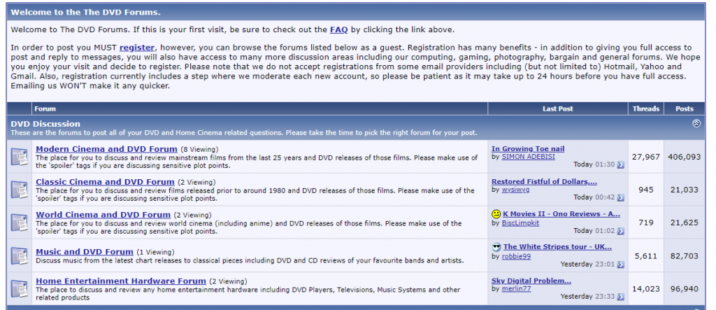 DVD Forums home - DVD Forums.co.uk